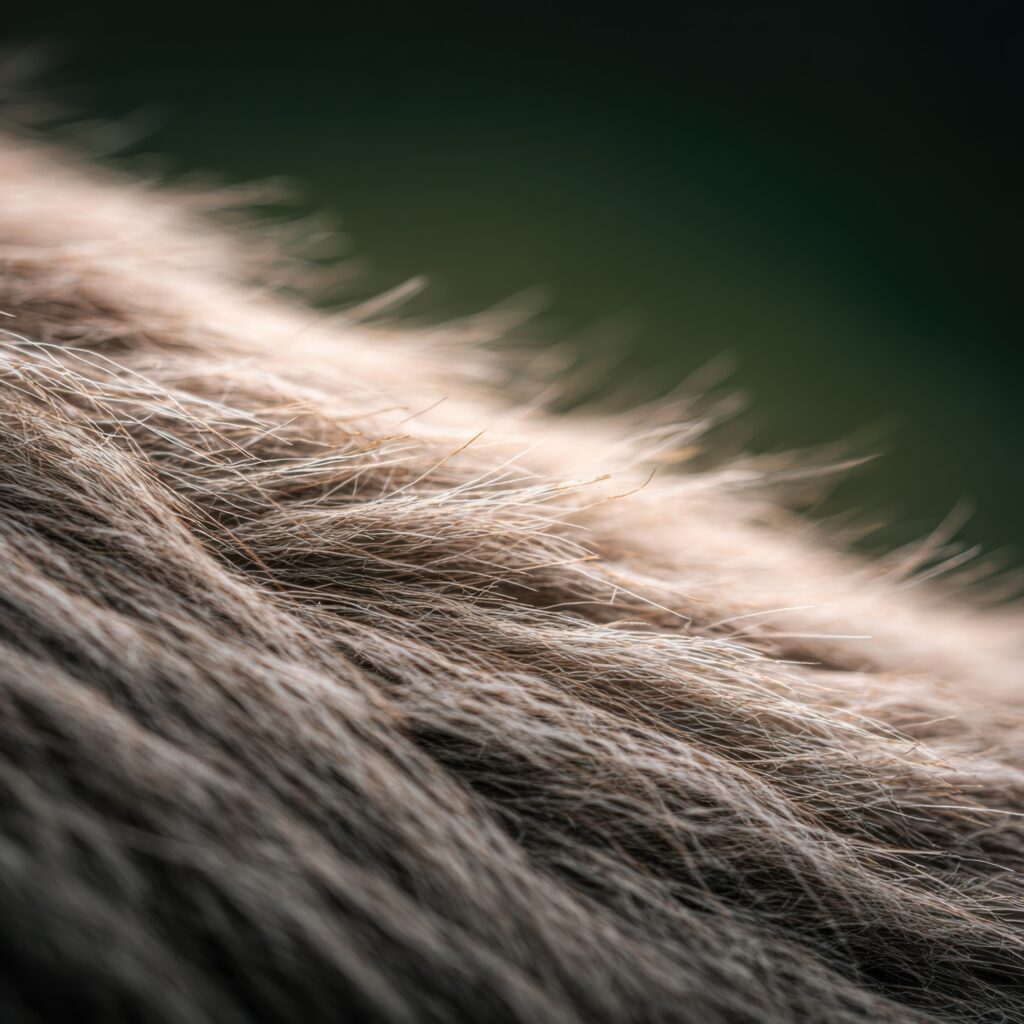 Extreme close up of a single strand of coarse grizzly fur - Fadillah ...